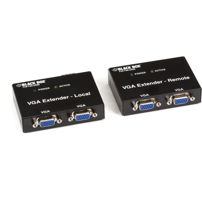 Black Box VGA Extender Kit, 2-Port Local, 2-Port Remote - SystemsDirect.com
