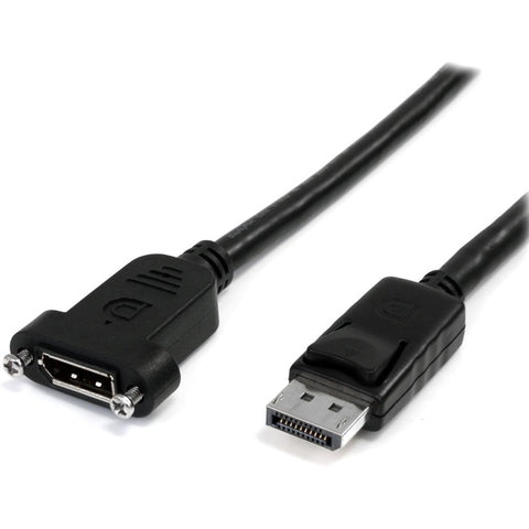 StarTech.com 3ft (1m) Panel Mount DisplayPort Cable, 4K x 2K Video ...