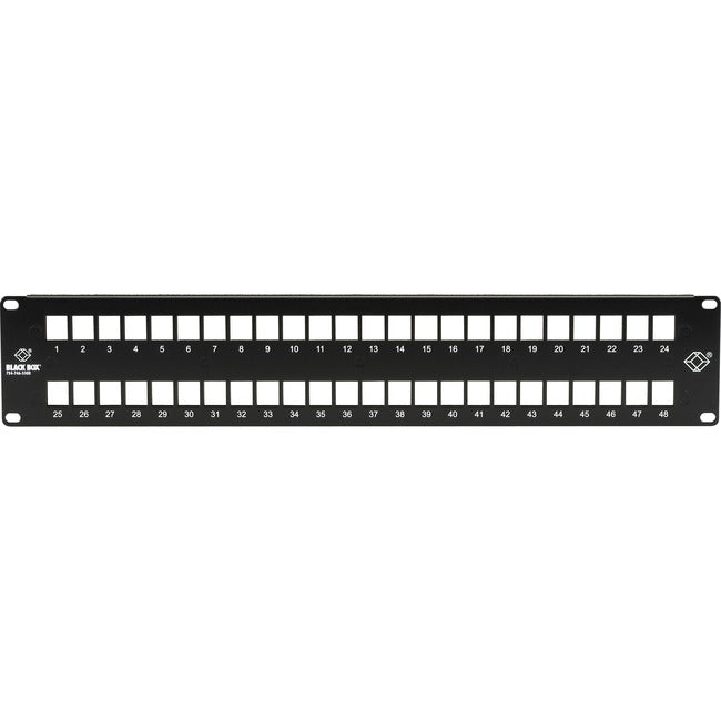 Black Box Multimedia Patch Panel - 2U, 48-Port - SystemsDirect.com