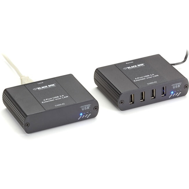 Black Box USB 2.0 Extender - CATx/LAN, 4-Port - SystemsDirect.com